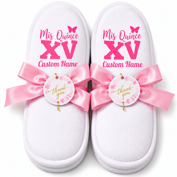 Personalized Quinceañera Slippers | Custom Mis XV Slippers – Paperland
